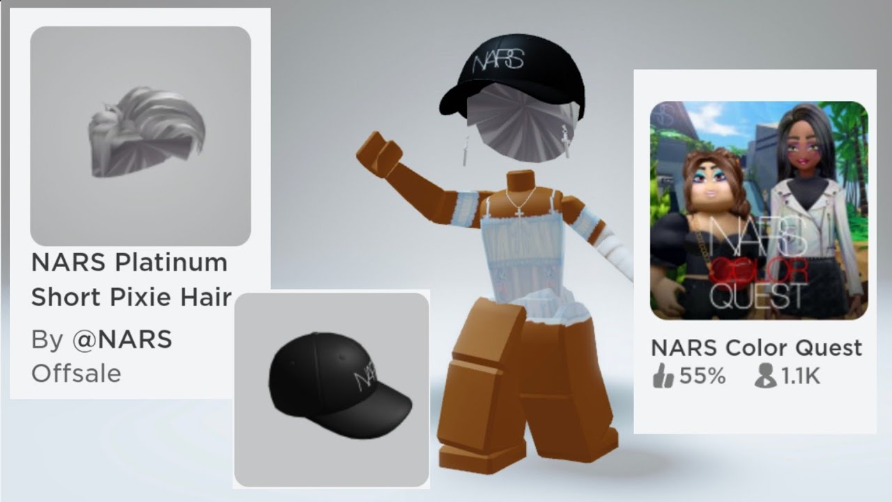 FREE NEW ROBLOX PIXIE HAIR AND CAP GET NOW! 🤩😍 NARS Color Quest - YouTube