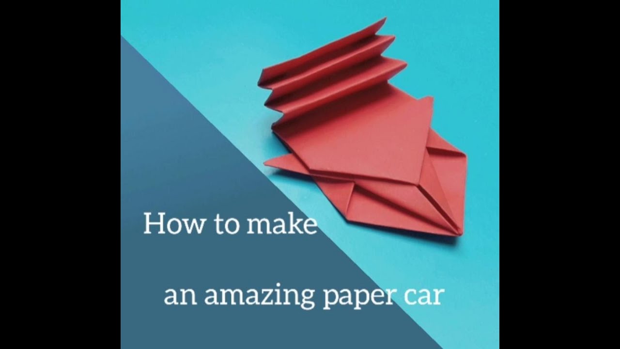 How To Make A Racing Paper Super Car Tutorials | Easy Origami Craft ...