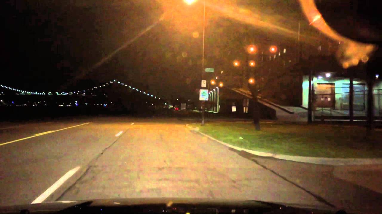 Ambassador Bridge at night - YouTube