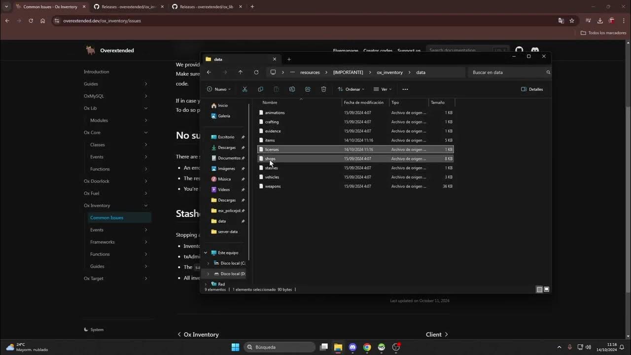 COMO INSTALAR el OX_INVENTORY y OX_LIB + EXPLICACIÓN | CREANDO SERVIDOR ...