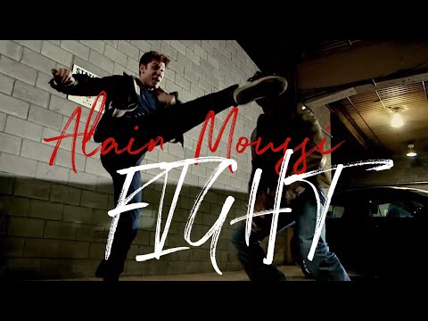 Fight scene in parking lot