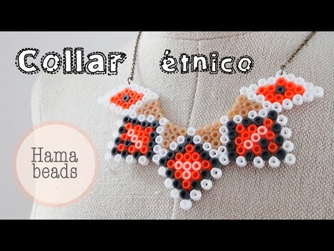 Cómo hacer un collar con hama beads. Hama bead necklace - YouTube