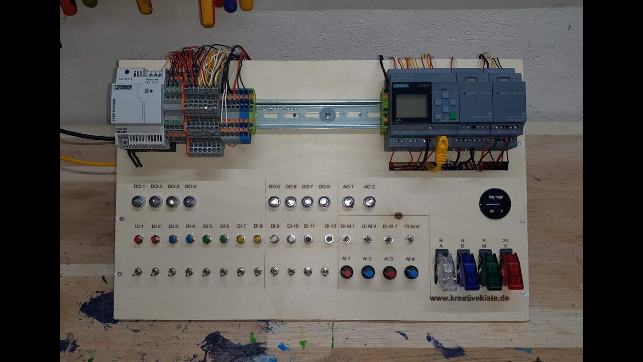 Siemens Logo Evaluations, Prüf- und Simulations Board - YouTube