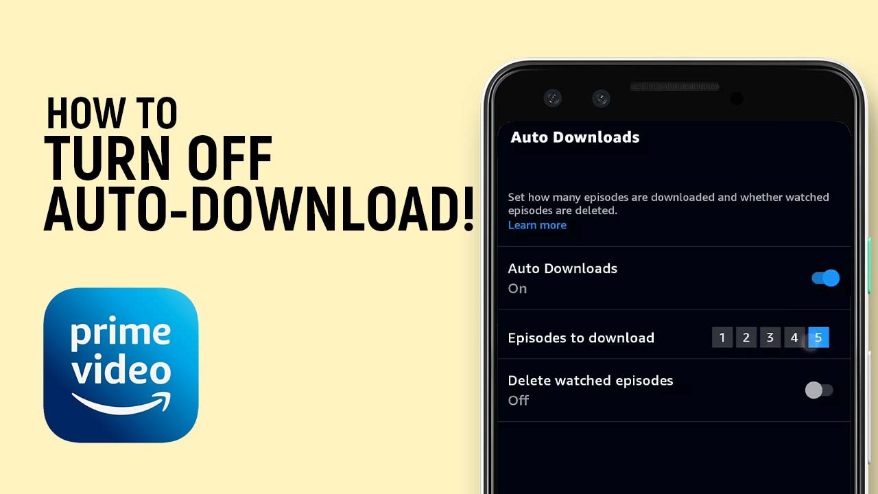 How to Turn OFF Auto Download in Amazon Prime Video APP - YouTube