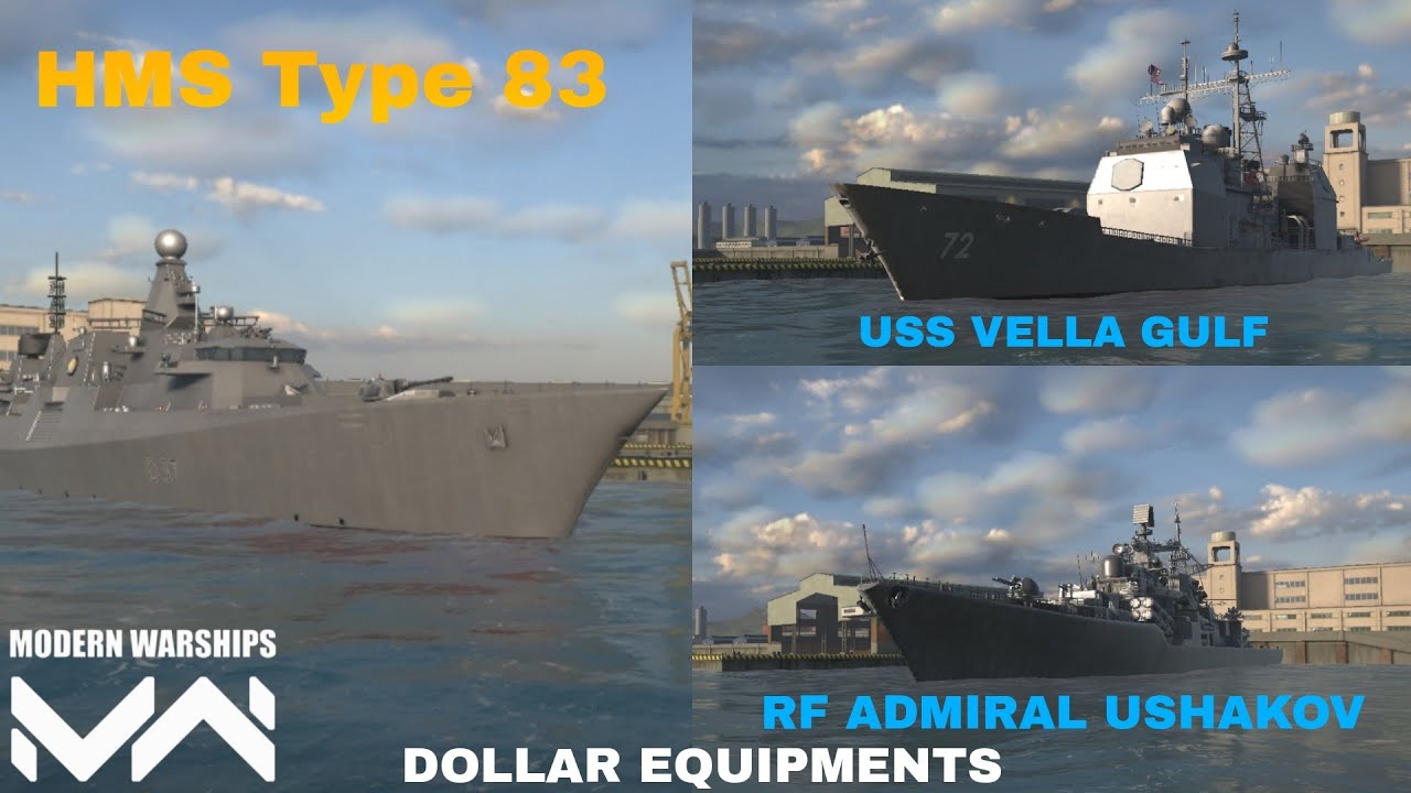 HMS Type 83 VS RF Admiral Ushakov And USS Vella Gulf | Modern Warships ...