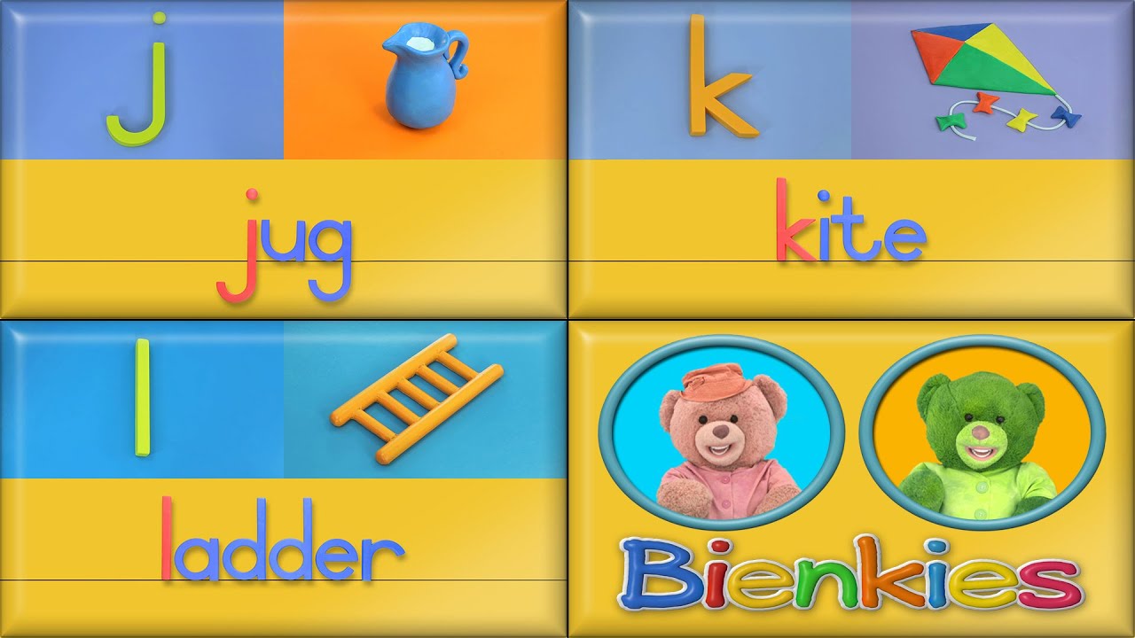 Bienkies Alphabet | j is for jug - jkl - YouTube