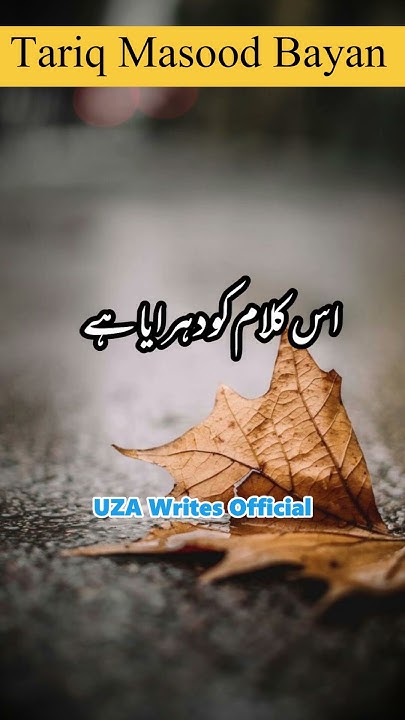 3 Admi Esy Hein Jin Ki Trf Allah Nhi Dekhy Ga Mufti Tariq Massod Byan Status Shorts
