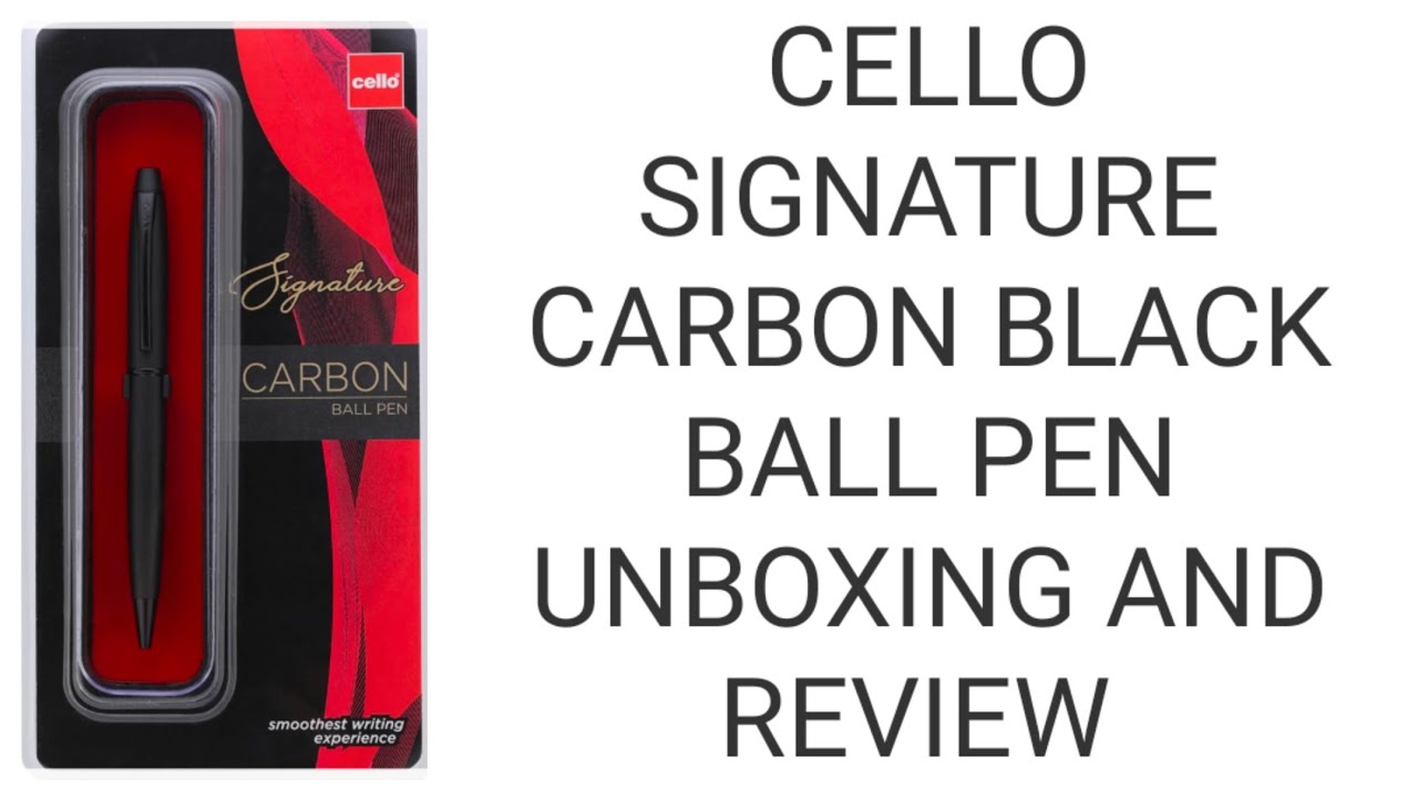 Cello signature carbon black ball pen unboxing. - YouTube