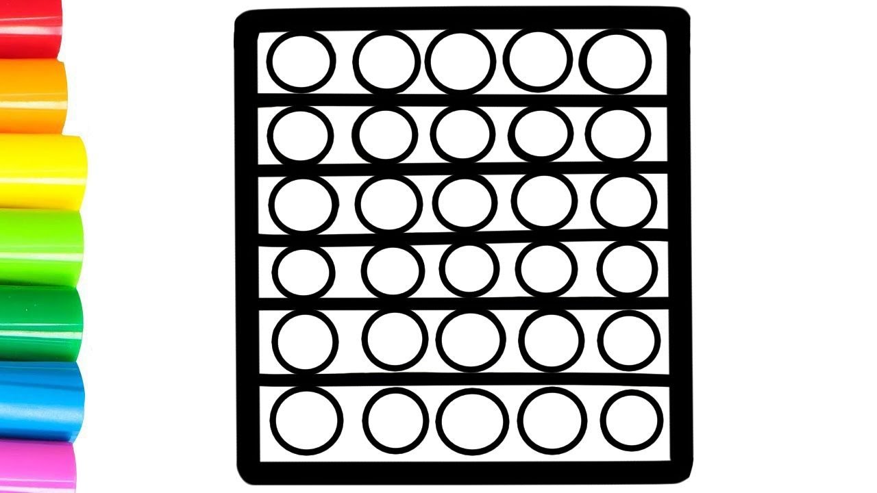 How to draw a POP IT toy for children& Bolalar uchun POP IT o'yinchog ...