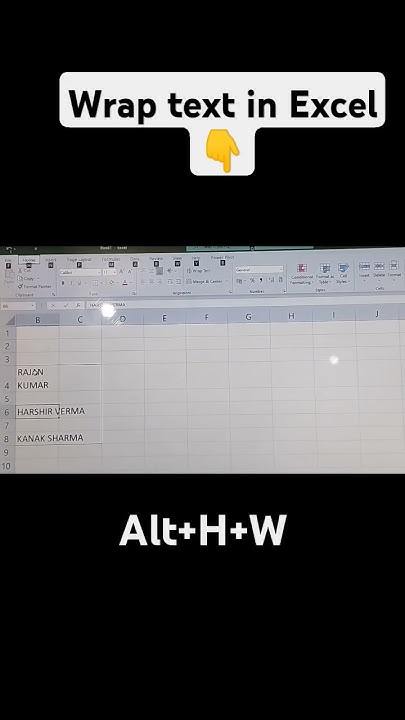 Wrap text#Excel#Shortcut - YouTube