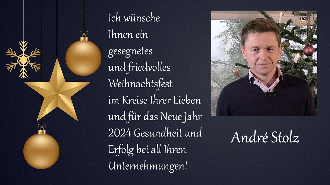 Weihnachtsgrüße vom Landtagsabeordneten André Stolz - YouTube