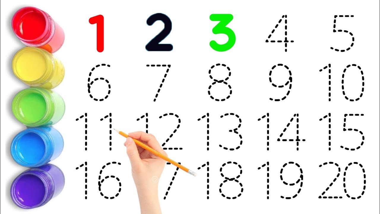 learning numbers, one two three four, counting numbers for kids,123 ...