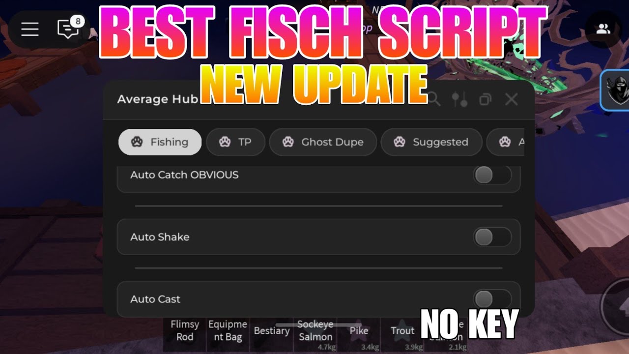 NEW BEST Fisch Script NO KEY - Dupe, Second Sea, Auto Farm, All Roads ...