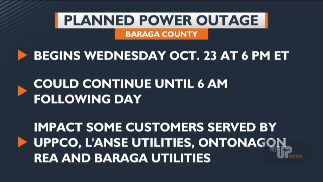 Planned power outage next week - YouTube