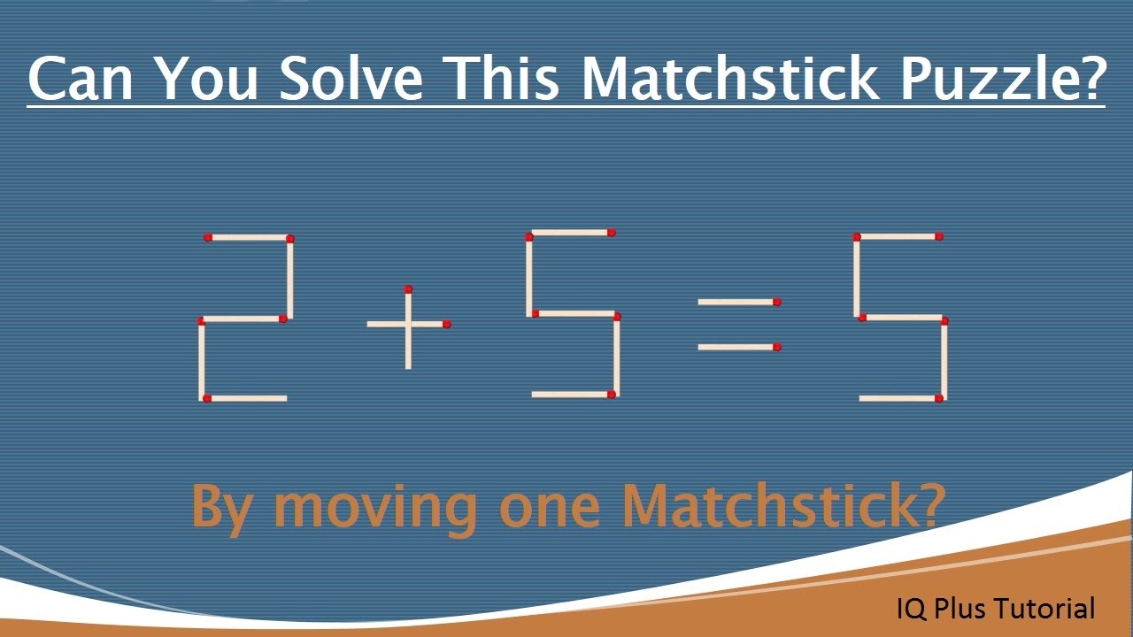 IQ Plus Tutorial Match stick puzzles with solution move only one ...