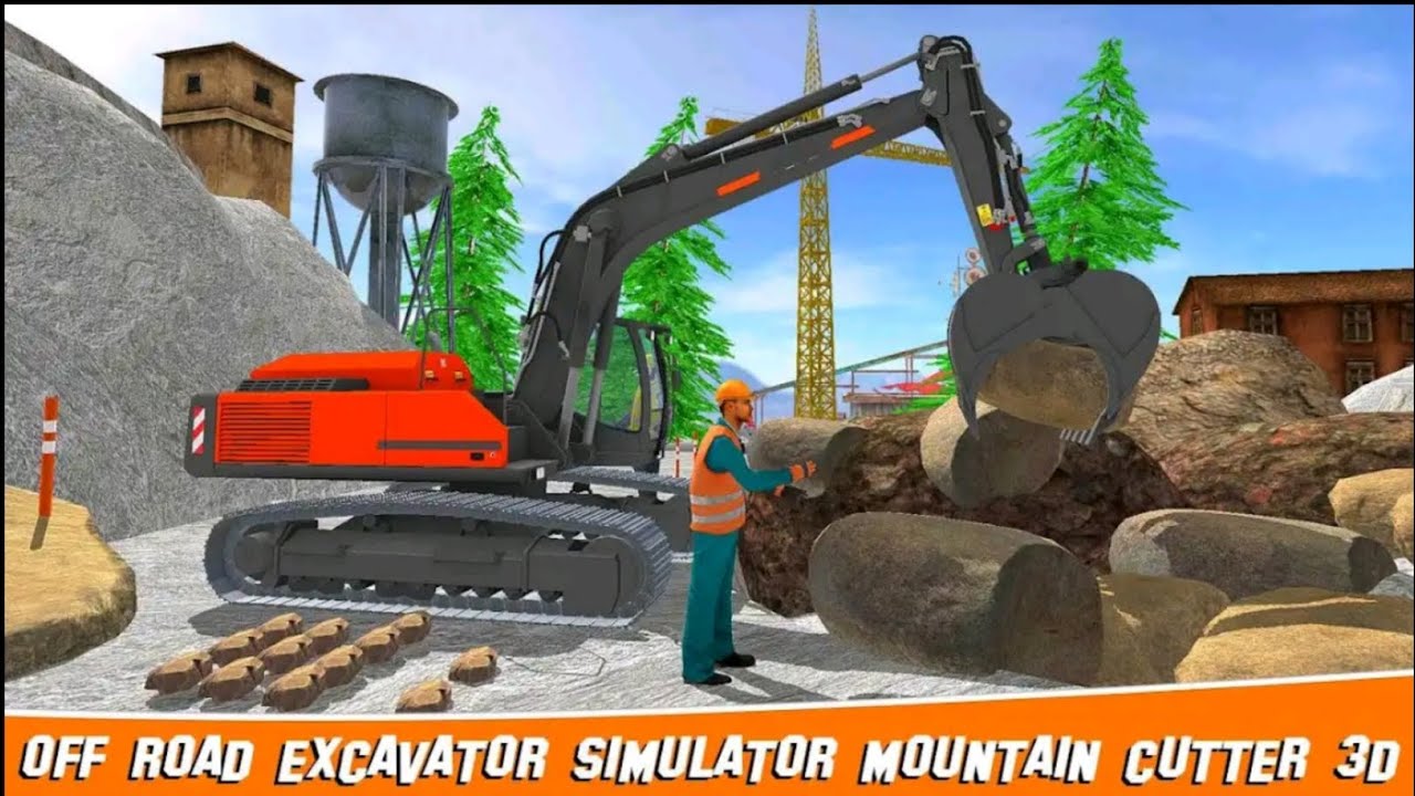 Offroad Excavator Simulator Mountain Cutter 3D -Gameplay - YouTube