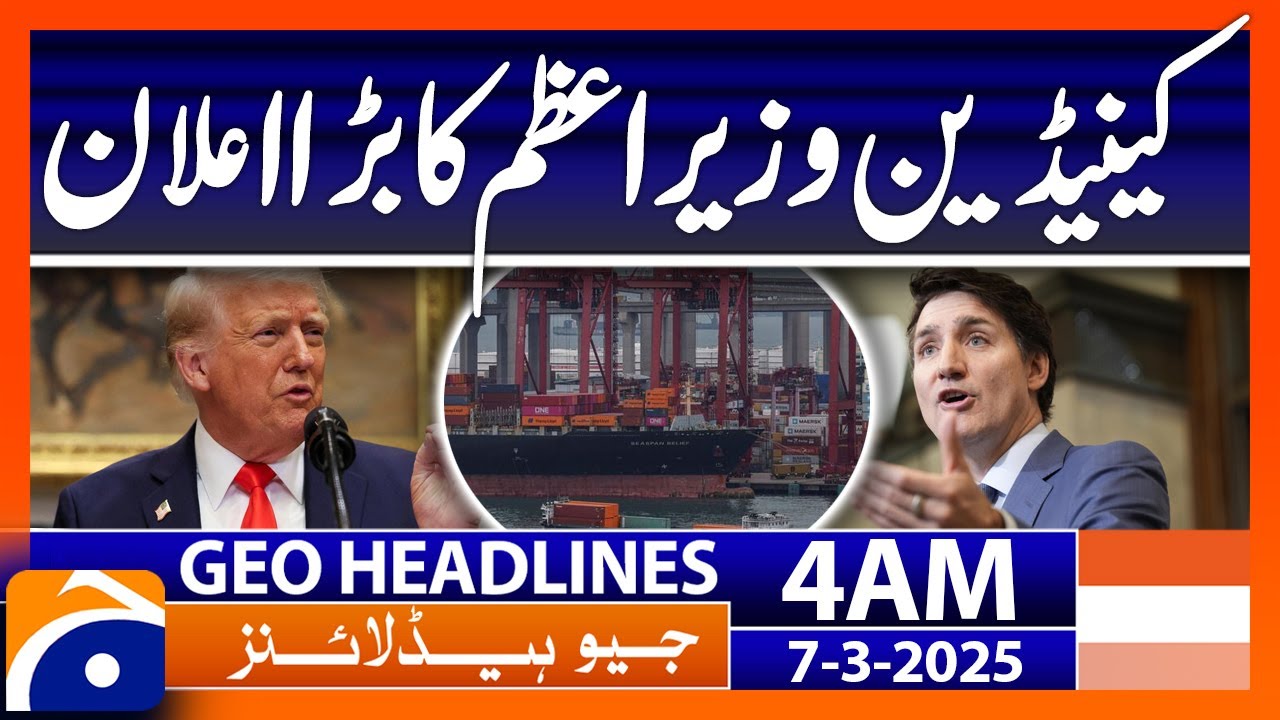 Canadian Prime Minister's big announcement - Geo News Headlines 4 AM ...