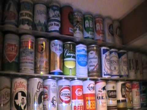 Beer Can Collection Cone tops & Flat tops - YouTube