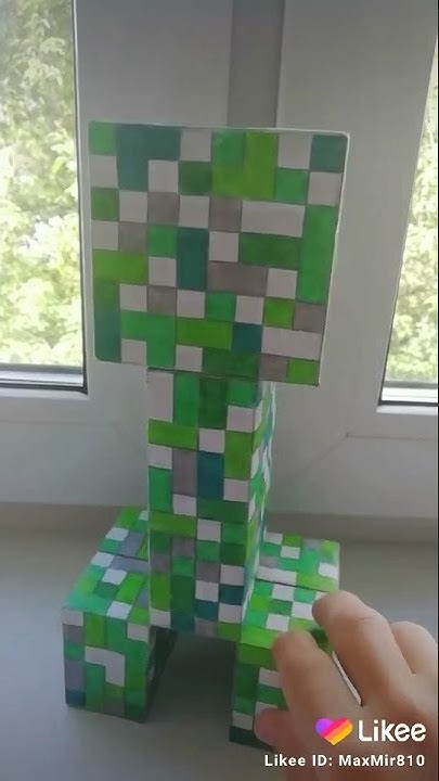 Крипер из бумаги из майнкрафта Youtube