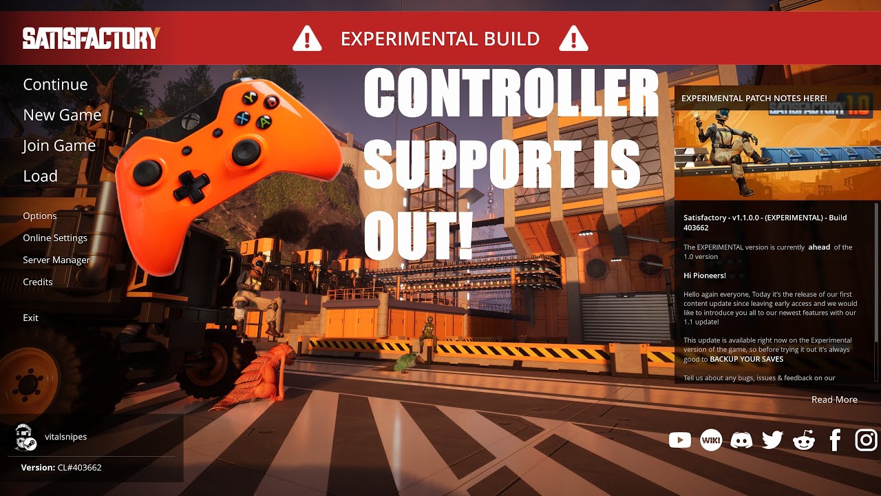 Satisfactory 1.1 New Controller Support - YouTube