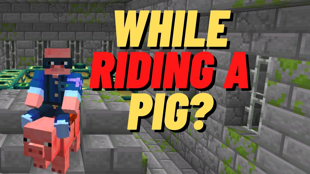 BEATING MINECRAFT while RIDING a PIG? - YouTube