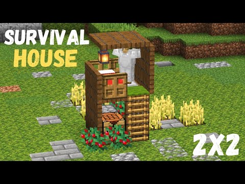 2x2 Survival House in Minecraft - YouTube