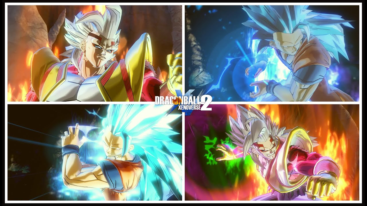 Xenoverse 2 Custom Character Goku SSB3 & SSJ4 Baby Vegeta Mod Showcase ...