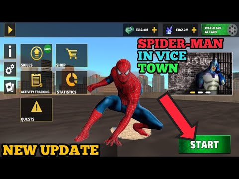 Spider-Man in rope Hero vice town rope Hero vice town new update - YouTube