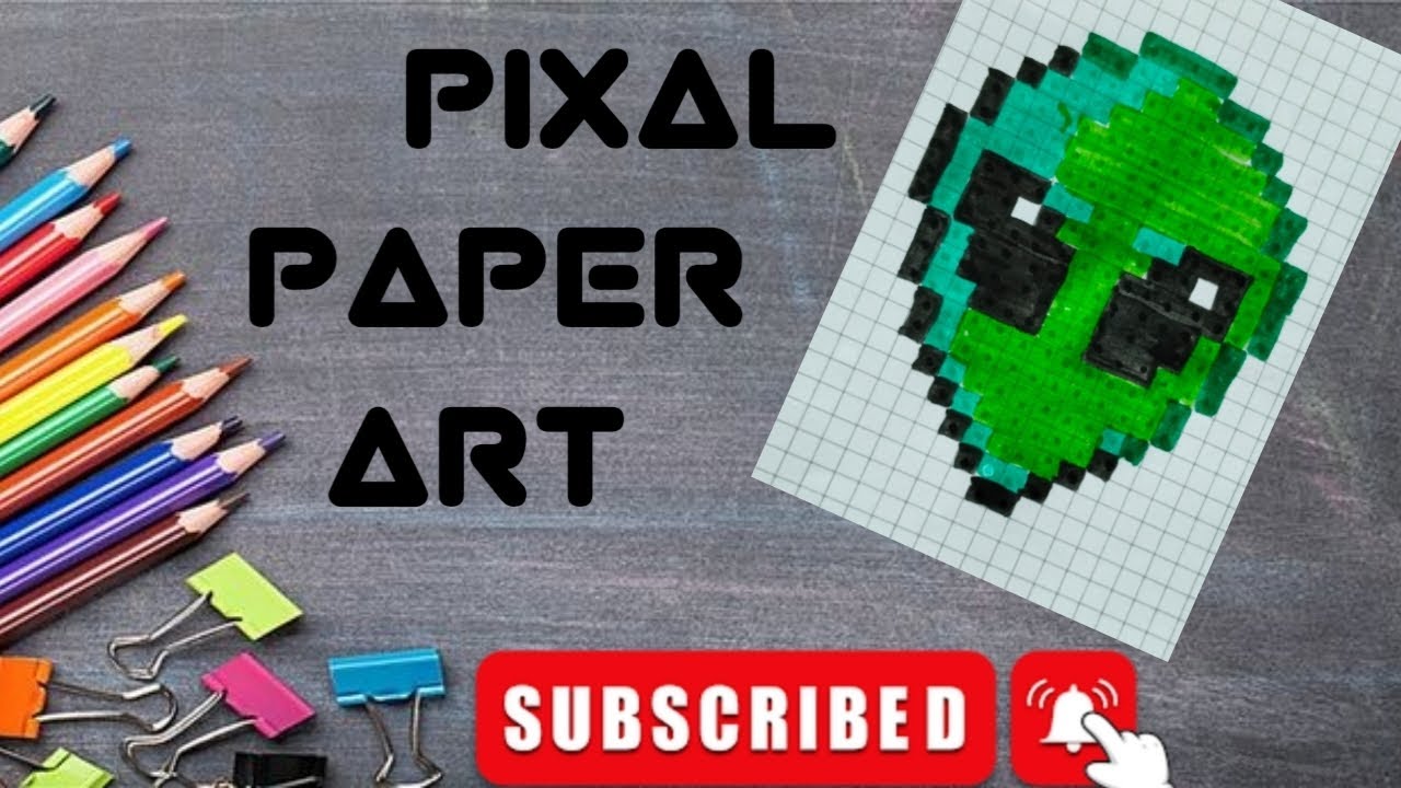 pixel paper art 🎨 - YouTube