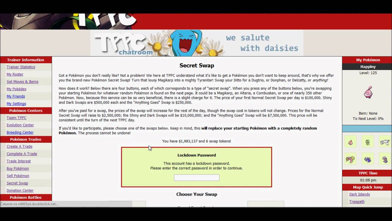 TPPC RPG [TUT] How to get shiny/dark pokémon lvl 125 for free! - YouTube