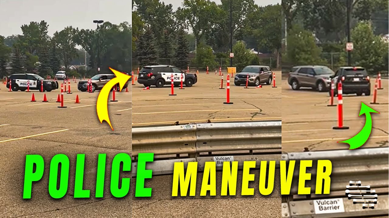 Impressive Police Car Reverse Maneuvers Through Obstacle Course - YouTube