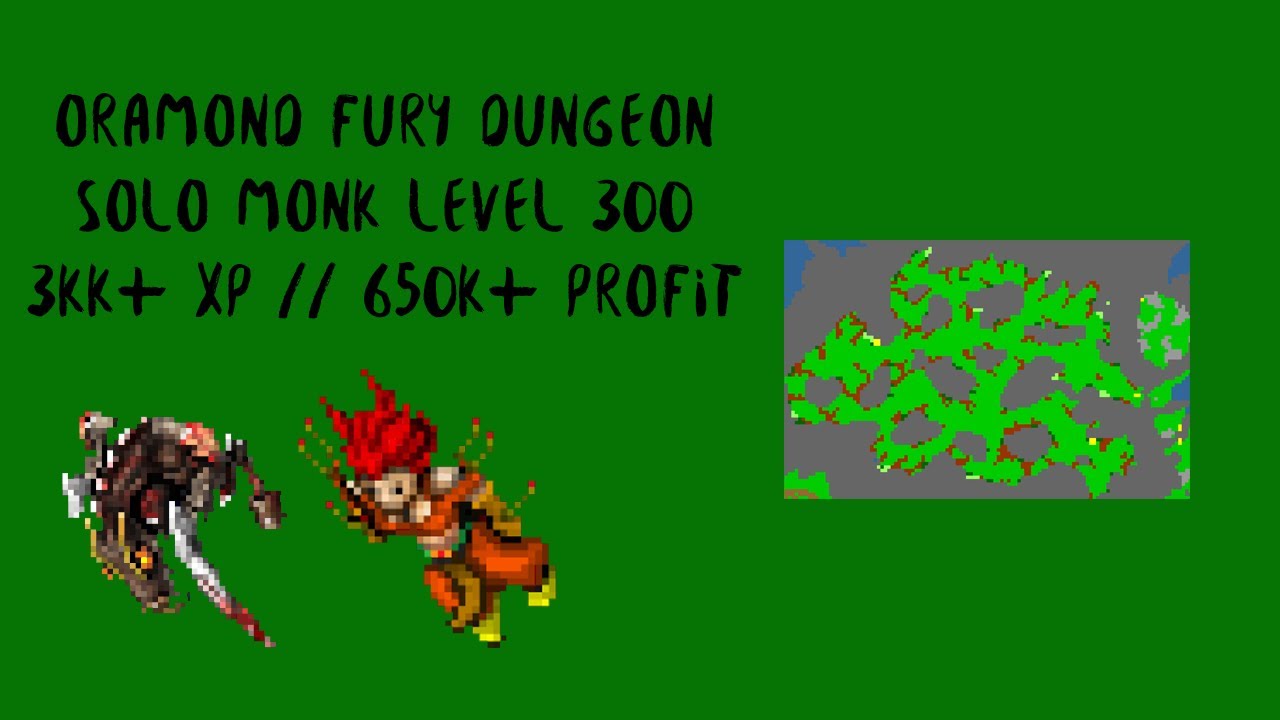 Solo Monk Hunt | Oramond Fury Dungeon | Tibia - YouTube