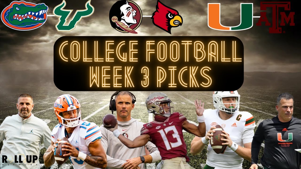 College Football Week 3 Picks - YouTube
