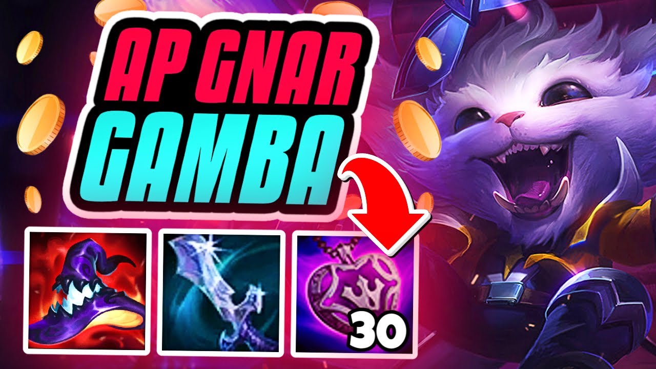 GAMBA AP GNAR IN ARENA!!! Season 14 Gnar Arena Gameplay (League of ...