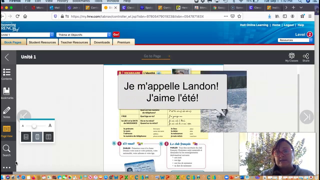 French 2 Unit 1 Lesson 1 - YouTube