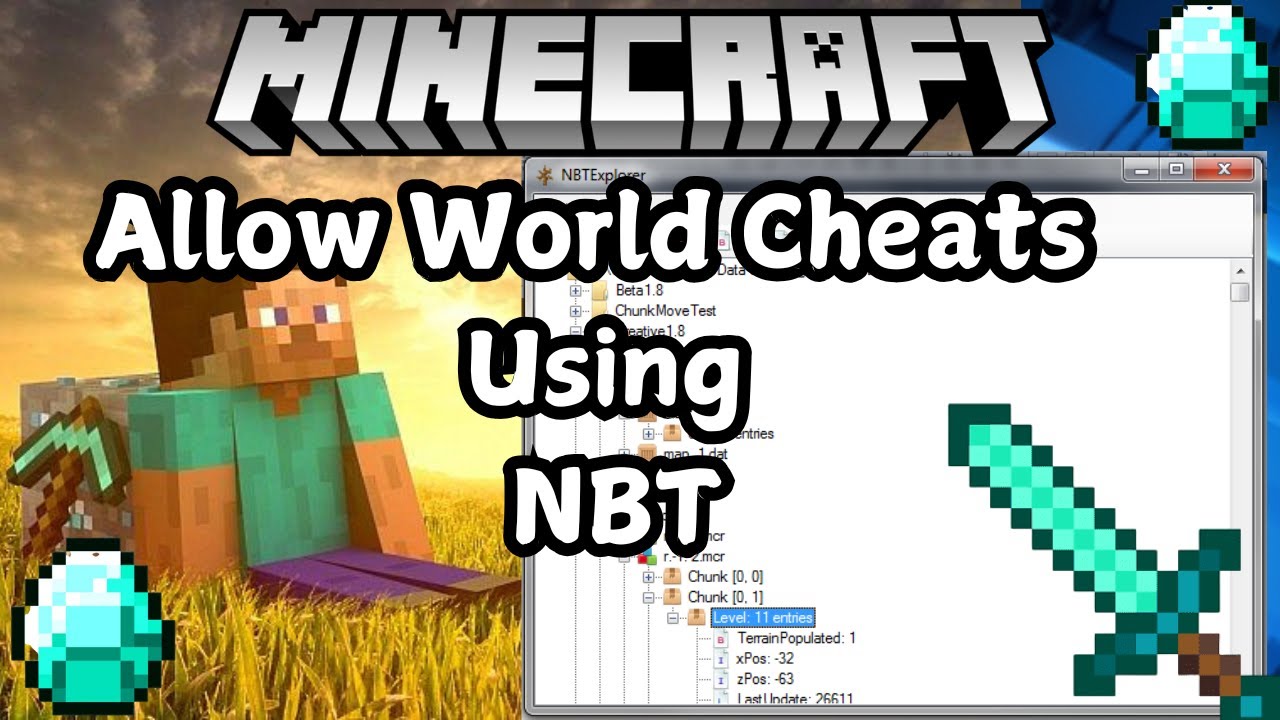 How To Allow Cheats/Commands in Minecraft Using NBT Explorer (Super Simple Tutorial) - YouTube