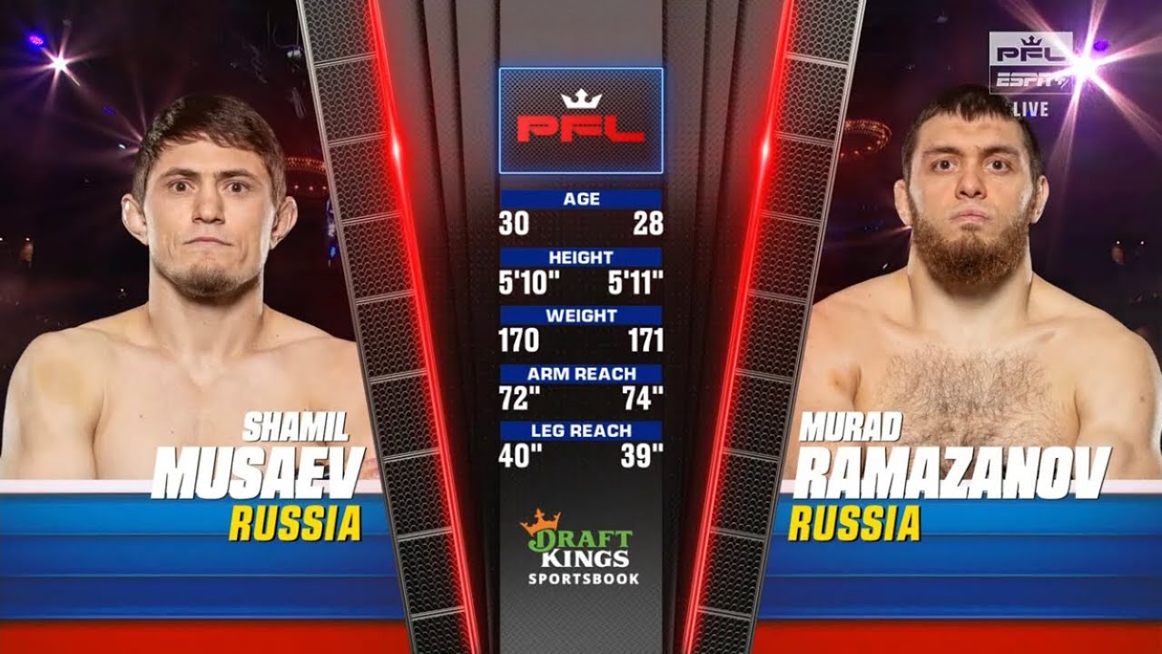 FULL FIGHT - SHAMIL MUSAEV VS MURAD RAMAZANOV - PFL MMA - YouTube