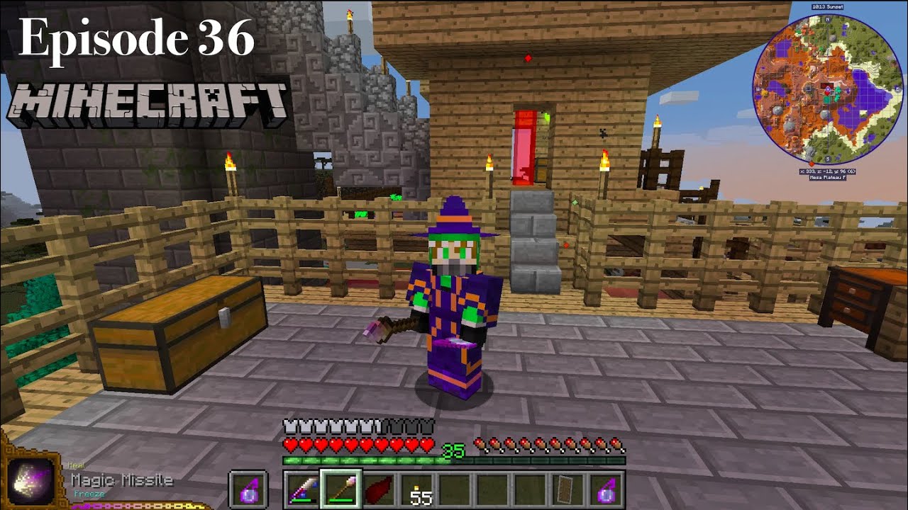 MineCraft PC Modded Survival Episode 36 - Wizards Robes and Magic - YouTube