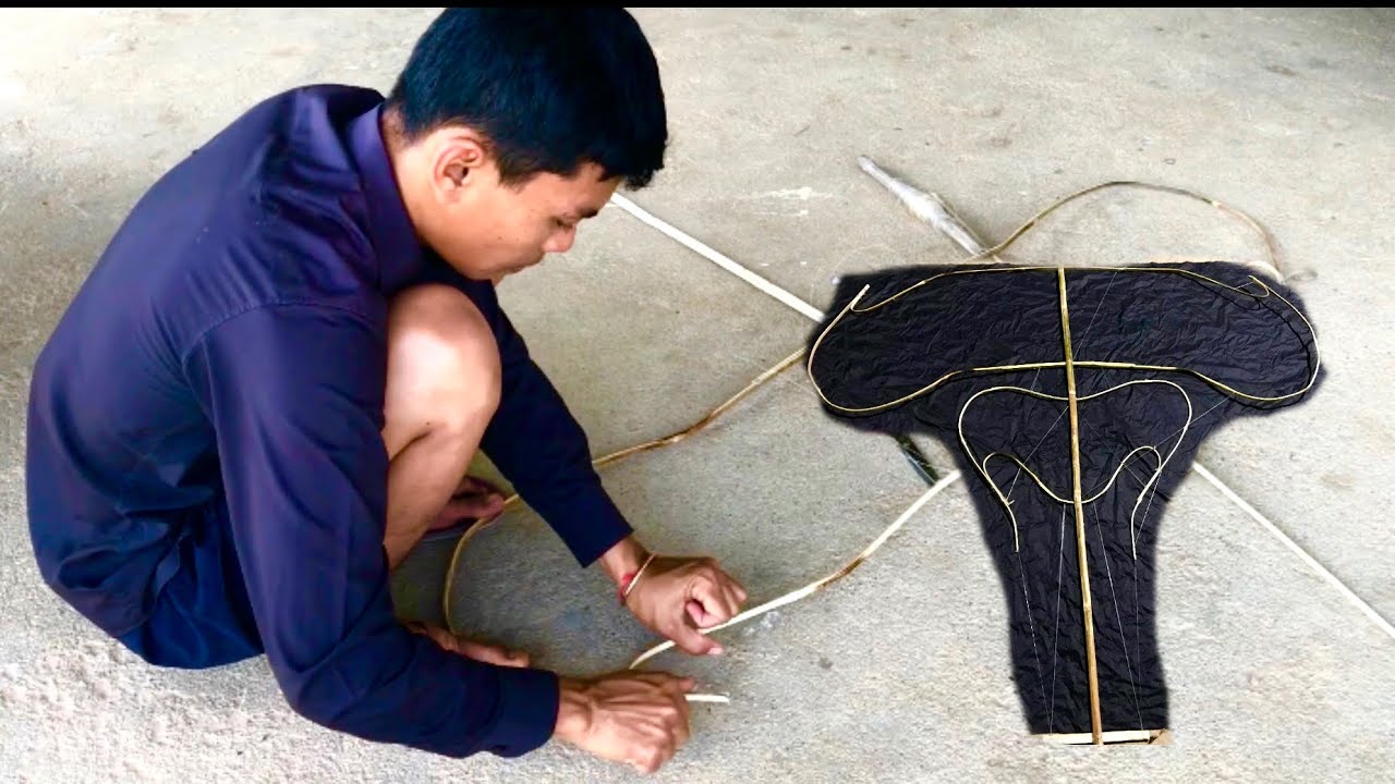 How to make a traditional Khmer kite project from bamboo (part1) - YouTube