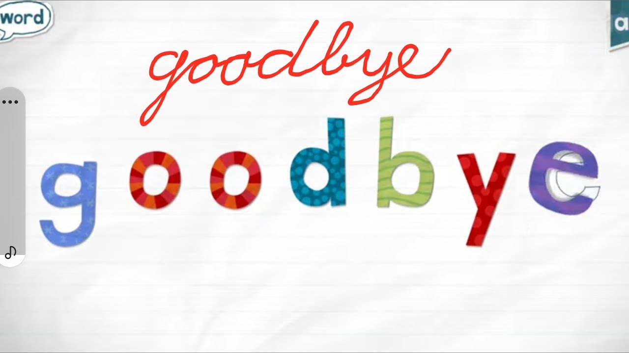 Endless Reader, GAVE, GOES, GOODBYE, GOT + cursive - YouTube