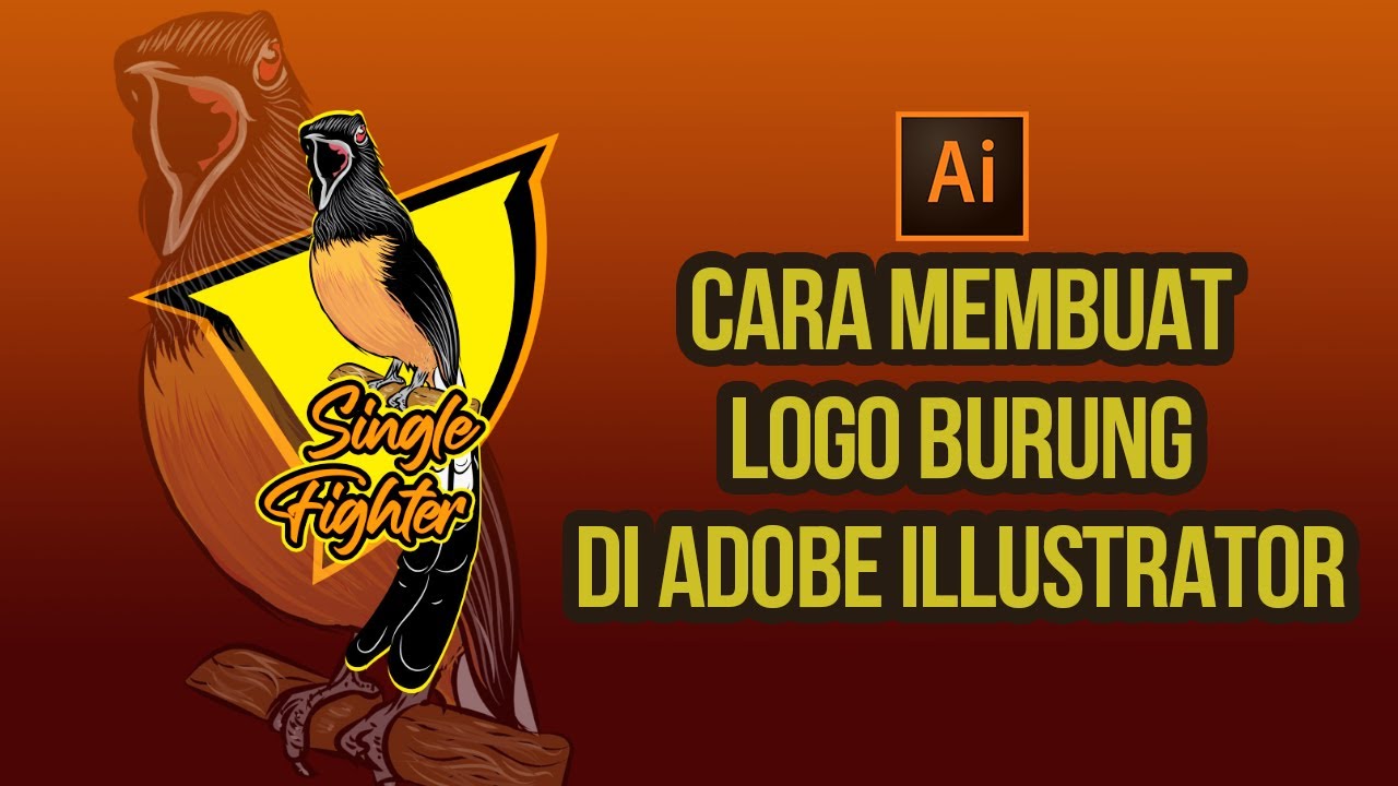 Cara membuat Logo Burung di Adobe illustrator | Speed Art - YouTube