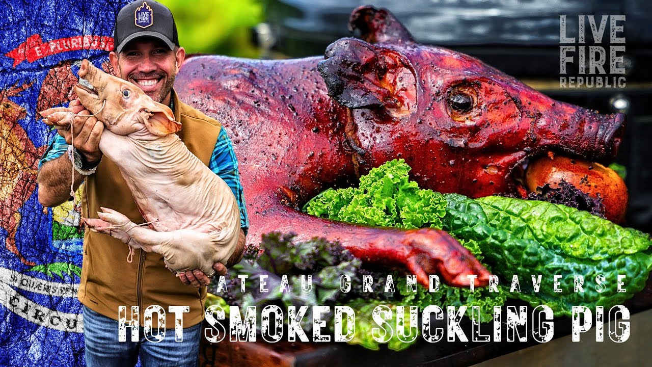 Reisling-Injected Smoked Suckling Pig | Primo Ceramic Grills ...