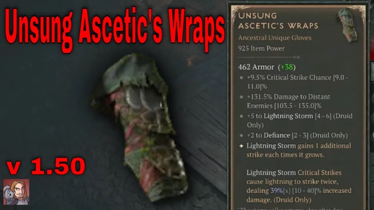 Diablo IV Unique Items - Unsung Ascetic's Wraps (Druid Gloves)[v1.5.0 ...