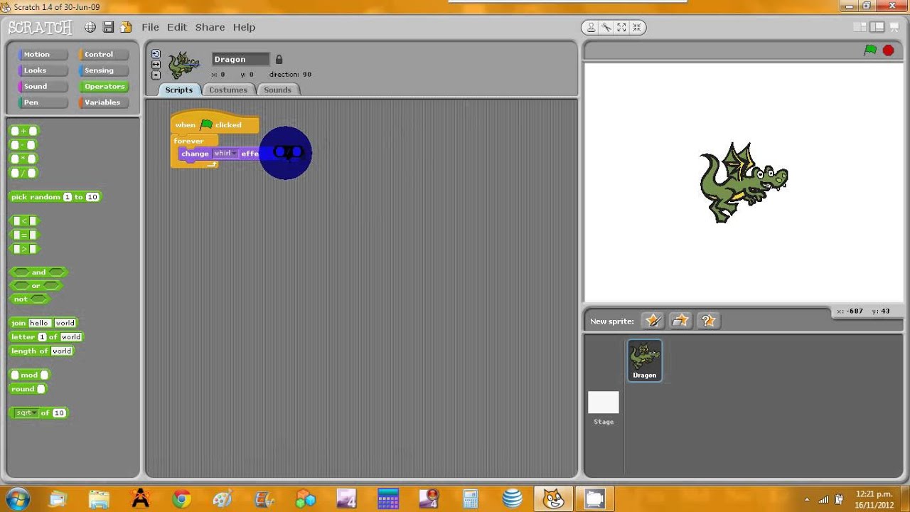 Scratch! Tutorial 5 - Whirling Dragons - YouTube