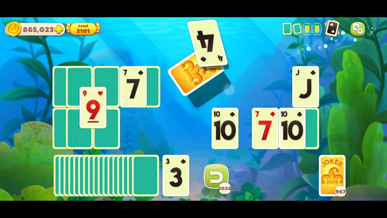Level 2101 Walkthrough | Undersea Solitaire Tripeaks [May 2023] - YouTube