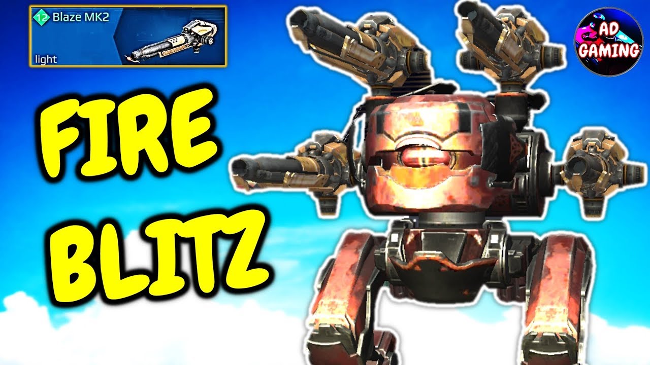 FIRE BREATHING BLITZ - BLITZ BLAZE Gameplay - War Robots MK2 WR - YouTube