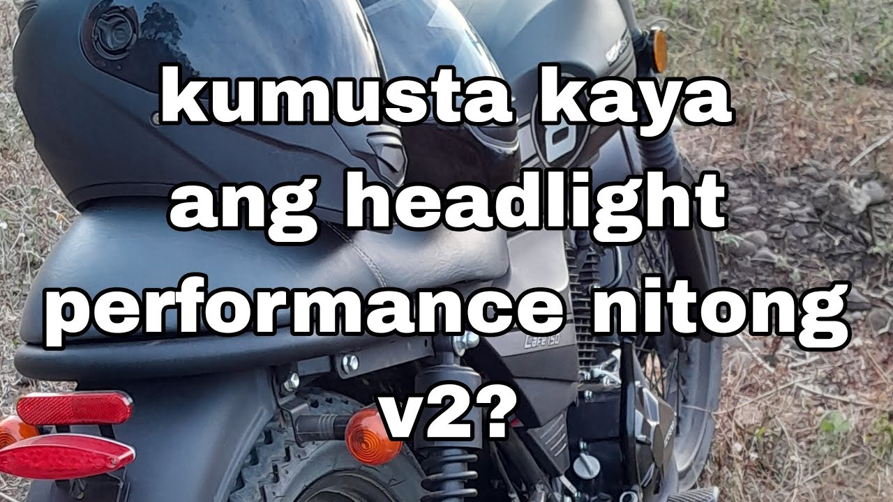 Motorstar cafe 150 V2 headlight Performance - YouTube