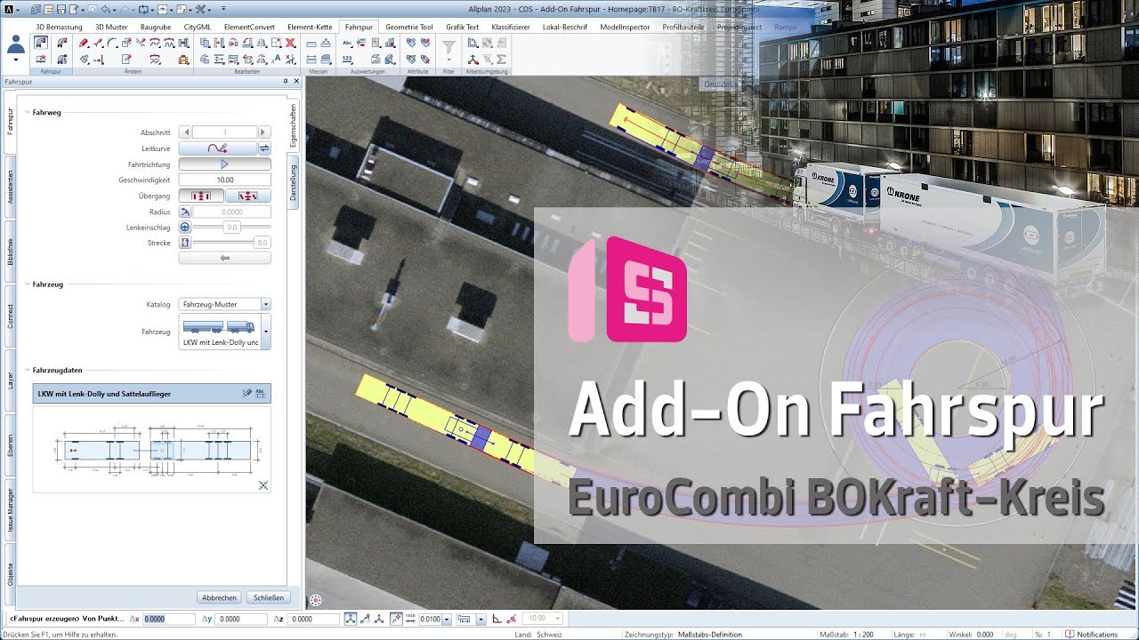 ALLPLAN Add-On Fahrspur - EuroCombi | BOKraft-Kreis - YouTube
