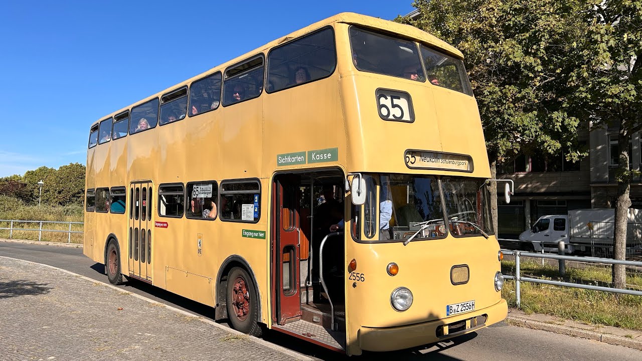 BUS 65 - Busfahrt im ehemaligen BVG-Doppeldecker über die Stadtautobahn ...