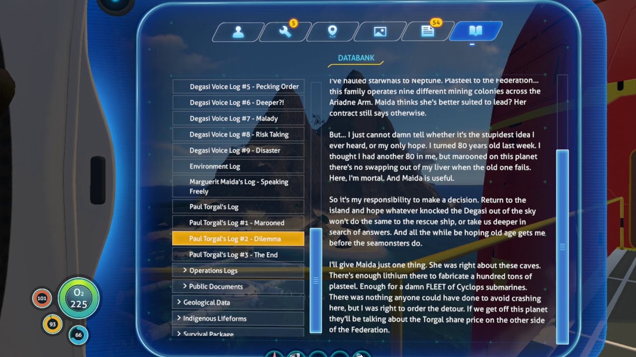 Subnautica Paul Torgal´s Log #2 - Dilemma (Warning Spoilers) - YouTube